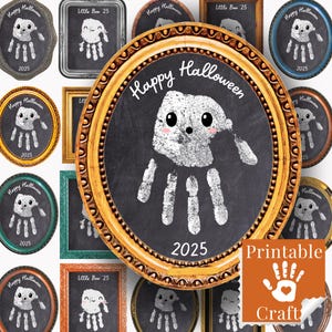 Ghost Handprint Art: Preschool or Daycare Halloween Keepsake Craft ...