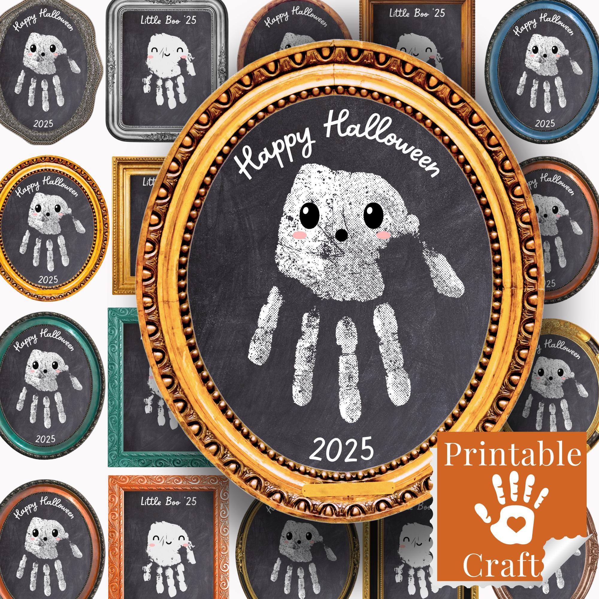 Ghost Handprint Art: Preschool or Daycare Halloween Keepsake Craft ...