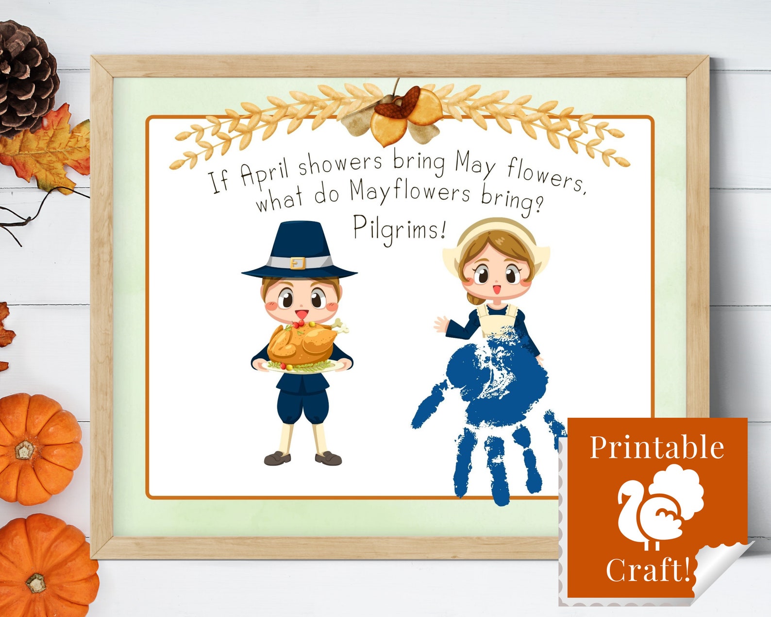 Thanksgiving Pilgrim Craft for Preschool Toddler Arts and | Etsy
