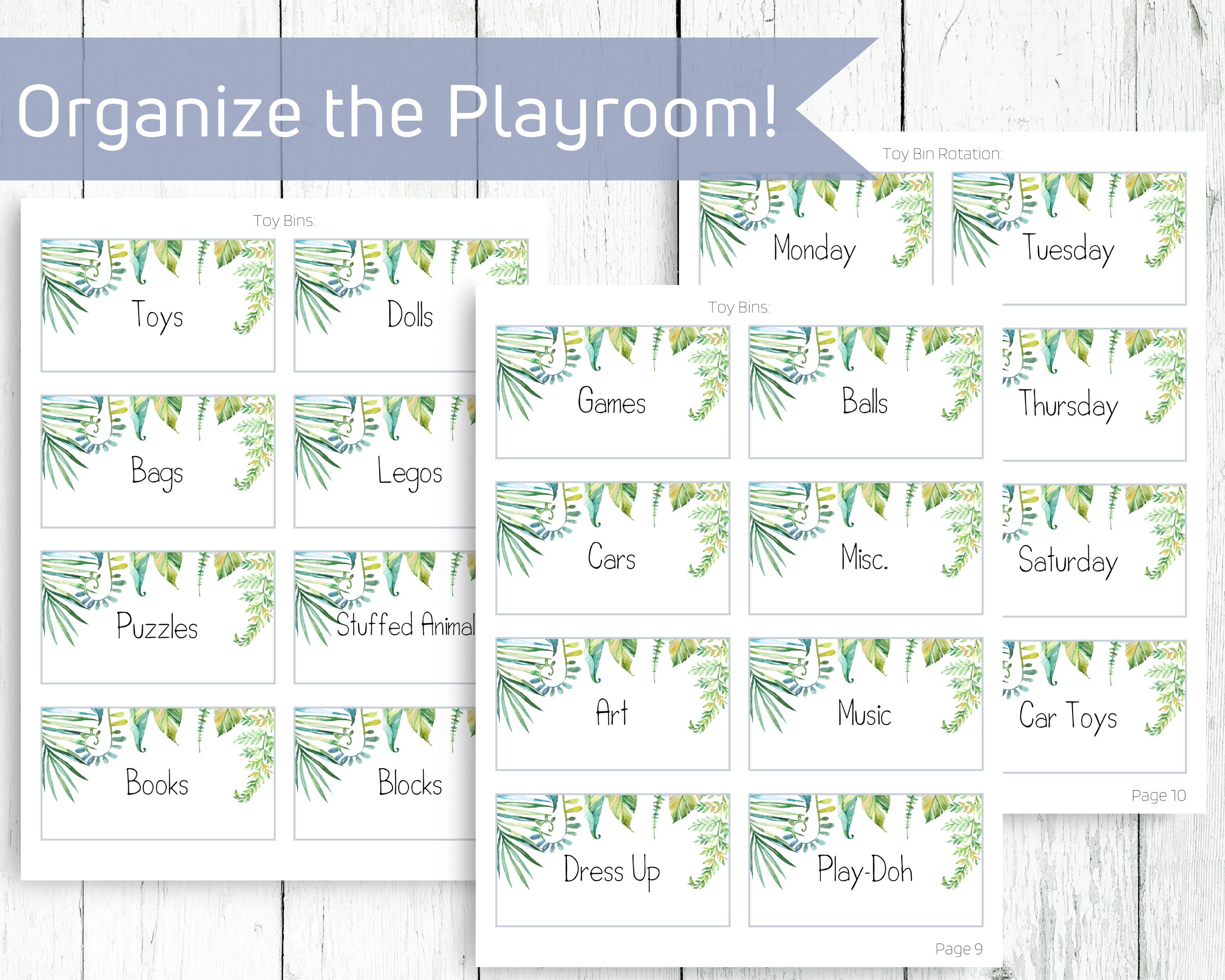 Set of 80 Printable Toy Bin Labels, Kids Playroom or Classroom ...