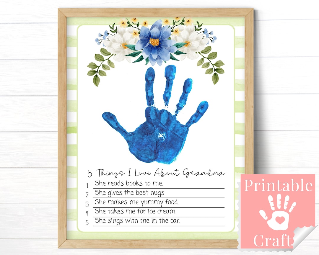 Reasons Why I Love Grandma Template, Mothers Day Gift for Grandma ...
