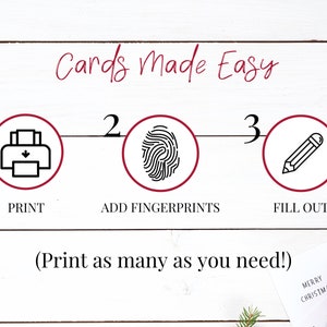 Christmas Card for Teacher, Christmas Lights Fingerprint Art Craft ...