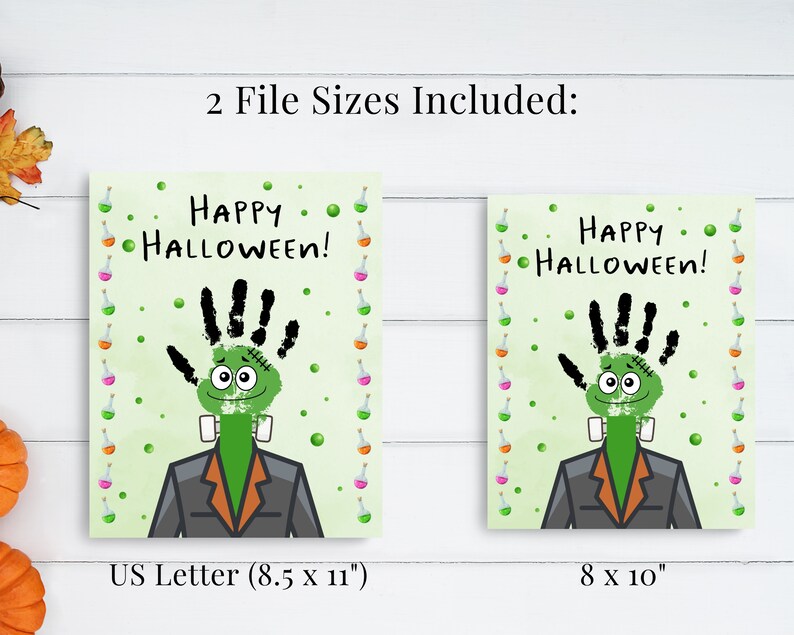 Halloween Printable Cards for Kids Frankenstein Monster - Etsy