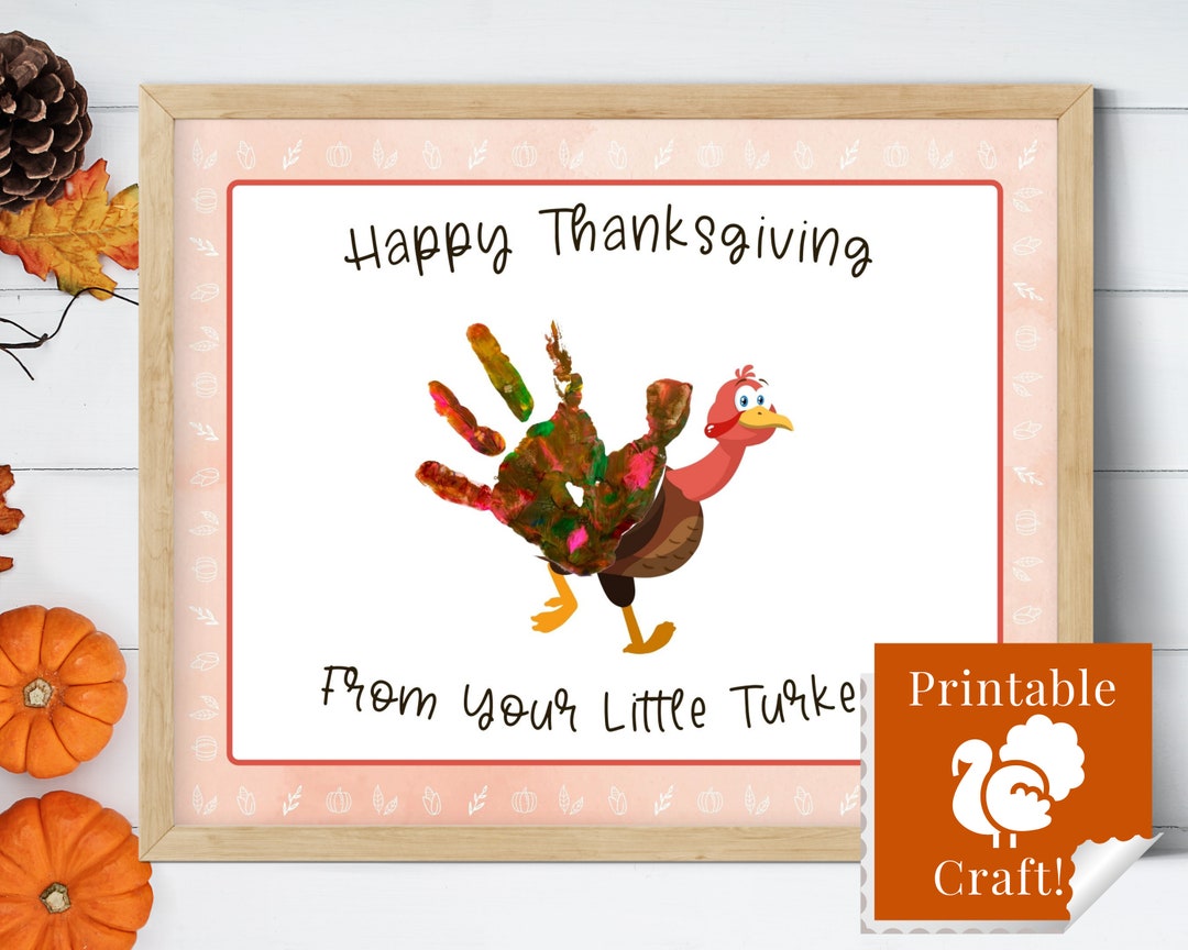 Your Little Turkey Handprint Craft for Thanksgiving, Art Activity for ...