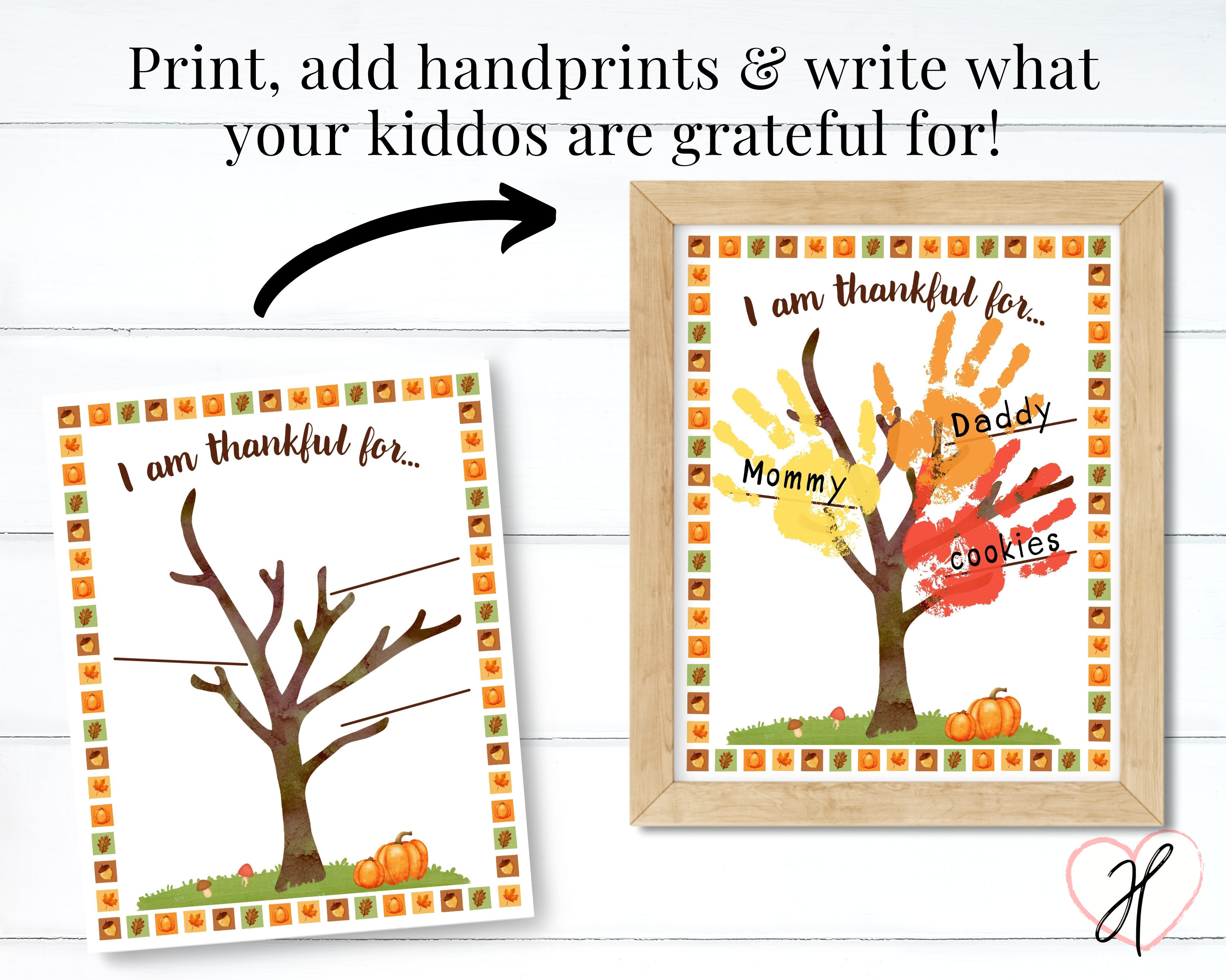 Thanksgiving Handprint Tree Craft: I Am Grateful for Preschool ...
