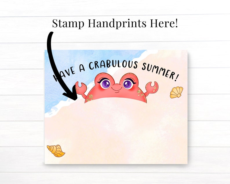 Summer Crab Handprint Craft for Preschool or Daycare, Toddler Painting ...