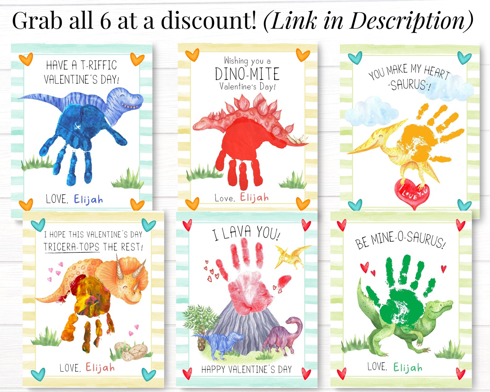 T-rex Valentines Day Craft Valentine Cards for Boys - Etsy