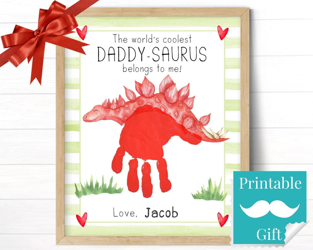Daddysaurus Cute Fathers Day Card From Kids, Gifts for Daddy, Dinosaur ...