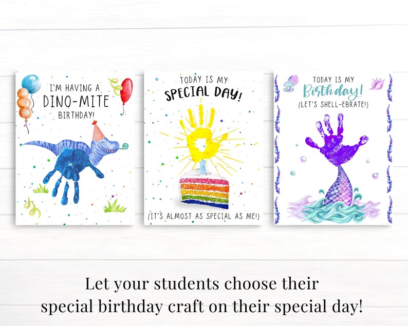 Classroom Birthday Gift Kids, Special Birthday Craft Activity for ...