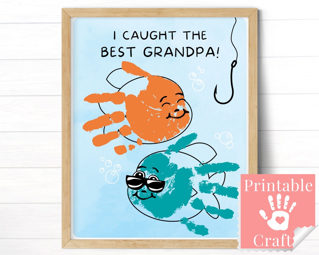 Grandparents Day Gift for Grandpa From Grandson, Toddler Handprint, DIY ...