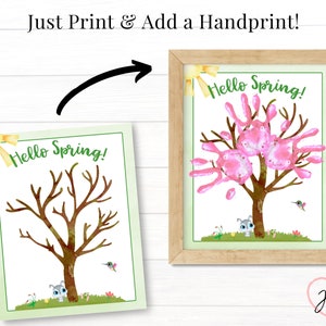 Four Seasons Handprint Trees, Preschool Lesson Printables, Hand Art ...