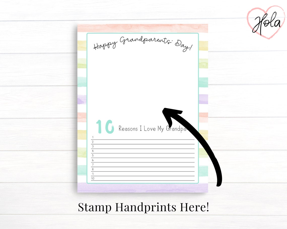 Grandpa Gift From Kid for Grandparents Day DIY Grandpa Card - Etsy