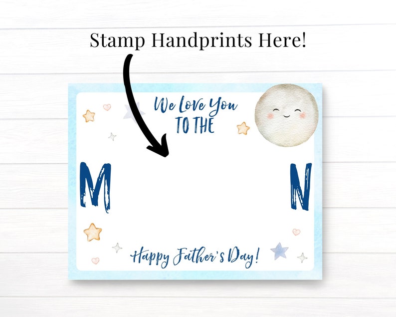 Fathers Day Gift for Dad We Love You to the Moon 2 Kids - Etsy