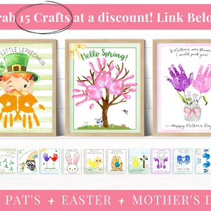 Spring and Easter Crafts for Kids, Preschool Footprint Art Template ...