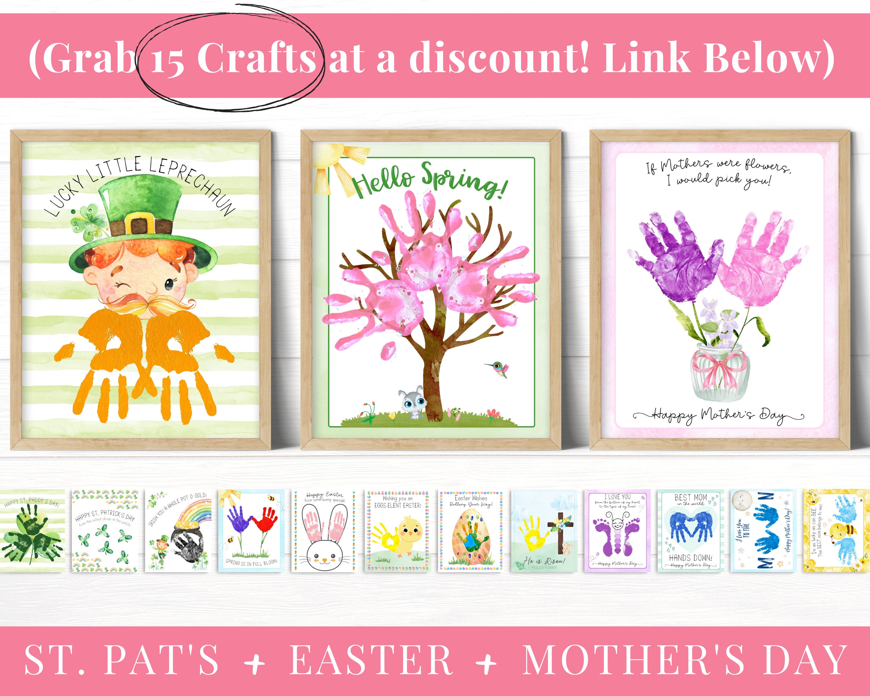 Spring and Easter Crafts for Kids, Preschool Footprint Art Template ...