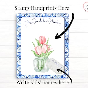 Feliz Dia De Las Madres, Spanish Mothers Day Gift, Kids Handprint ...