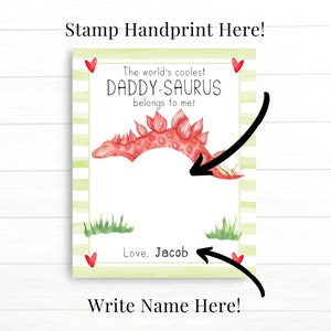 Daddysaurus Cute Fathers Day Card From Kids, Gifts for Daddy, Dinosaur ...