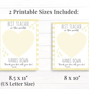 End of Year Teacher Gift, Personalized Card Craft for Preschool ...