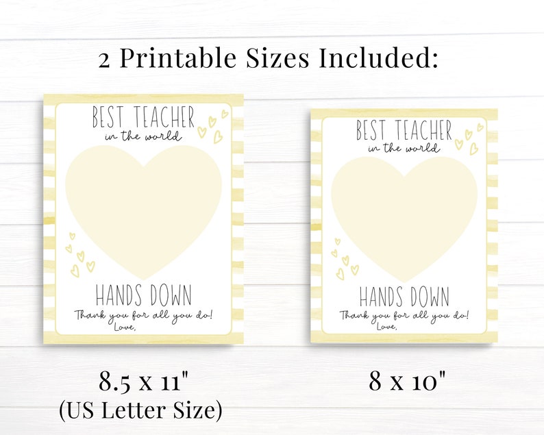 End of Year Teacher Gift Personalized Card Craft for - Etsy