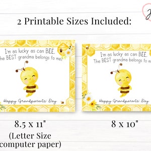 Best Grandma Gift Personalized, Grandparents Day Handprint Craft, Bee ...