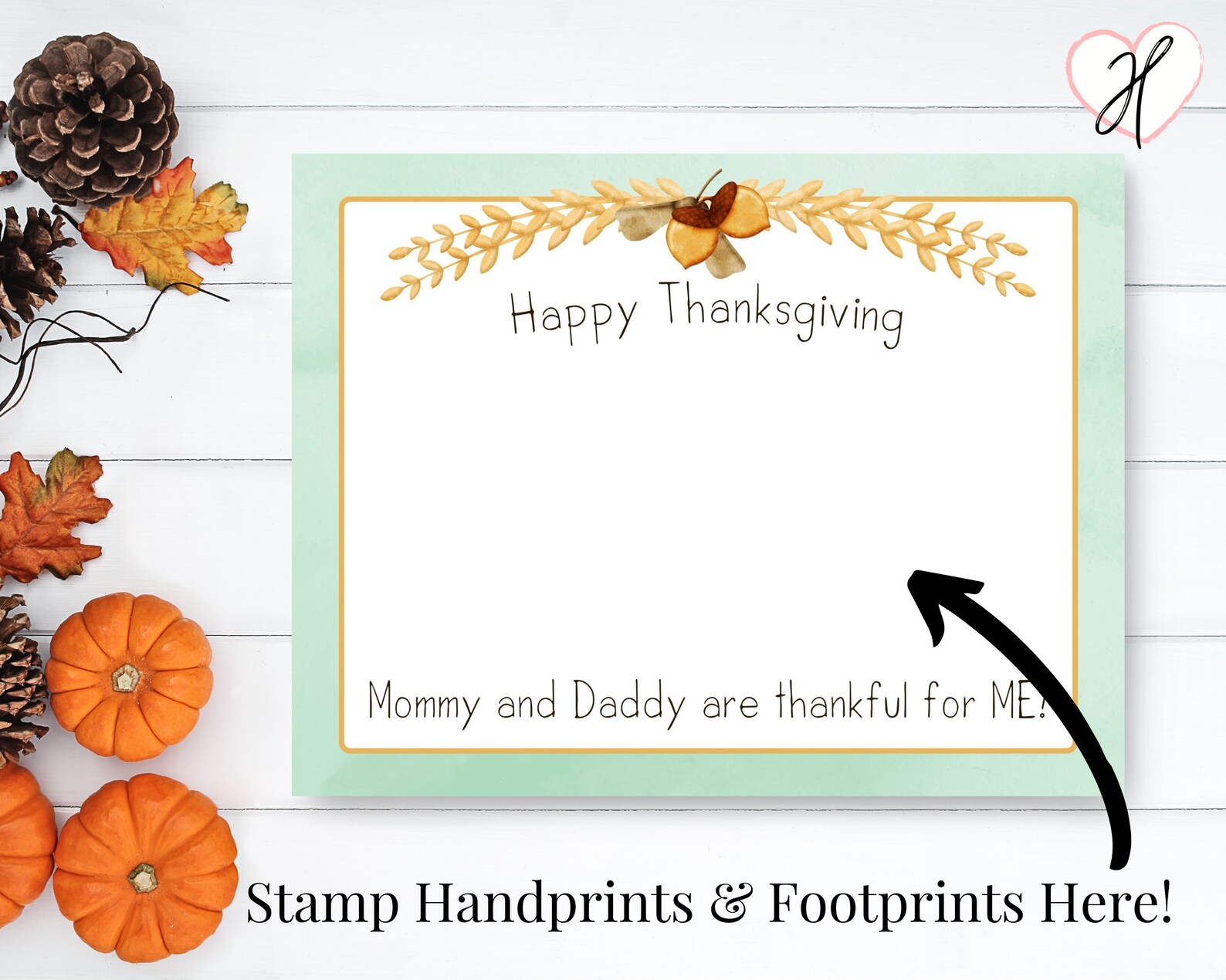 Handprint Thanksgiving Craft for Kids DIY Card Keepsake - Etsy