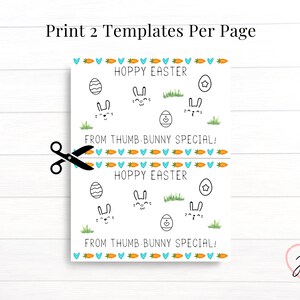 Easter Thumbprint Activity, Easter Sunday Cards for Grandparents, Hoppy ...