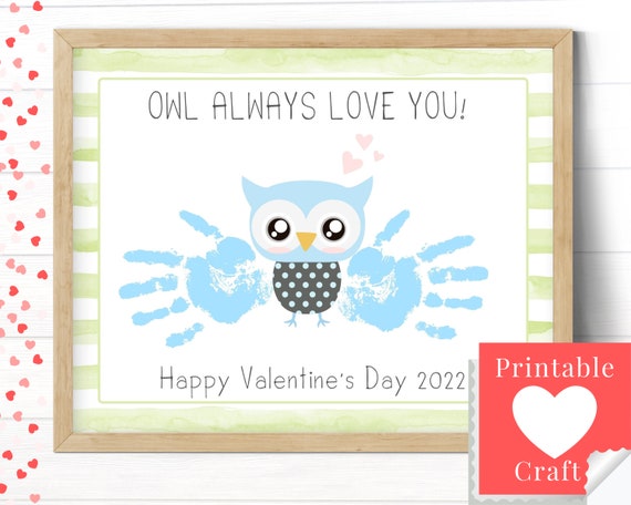 Valentine Crafts for Kids Owl Valentines Day Card Toddler | Etsy
