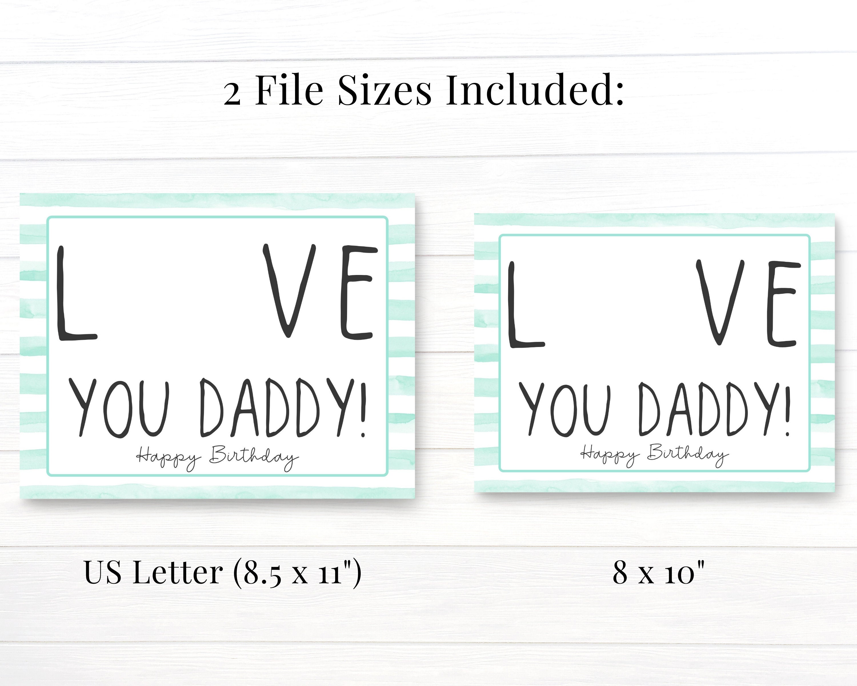 Dad Birthday Gift From Kids, Handprint Art, Printable Birthday Card for ...
