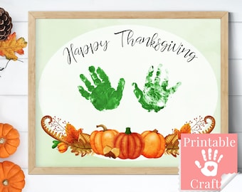 Thanksgiving Handprint Art DIY Kid Craft Handprint Keepsake - Etsy