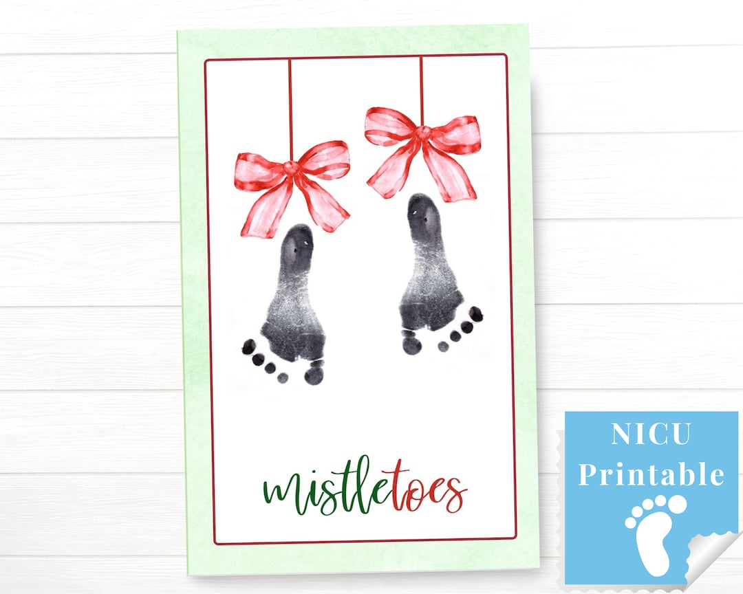 Baby's First Christmas Gift, Personalized Baby Footprints, NICU Preemie ...