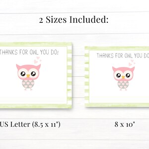 Custom Printable Thank You Card, Easy Owl Handprint Art Craft for Kids ...