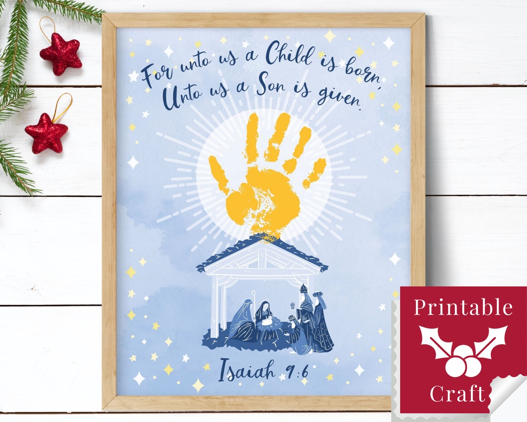 Sunday School Kids Craft, Christian Christmas Gifts, Isaiah 9:6 Birth ...