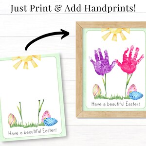 Handprint Art Easter April Flowers for Mom Spring and Easter - Etsy