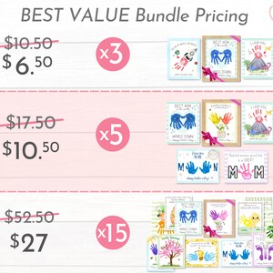 Preschool Hands on Art Activities Set for Spring, Handprint Crafts for ...