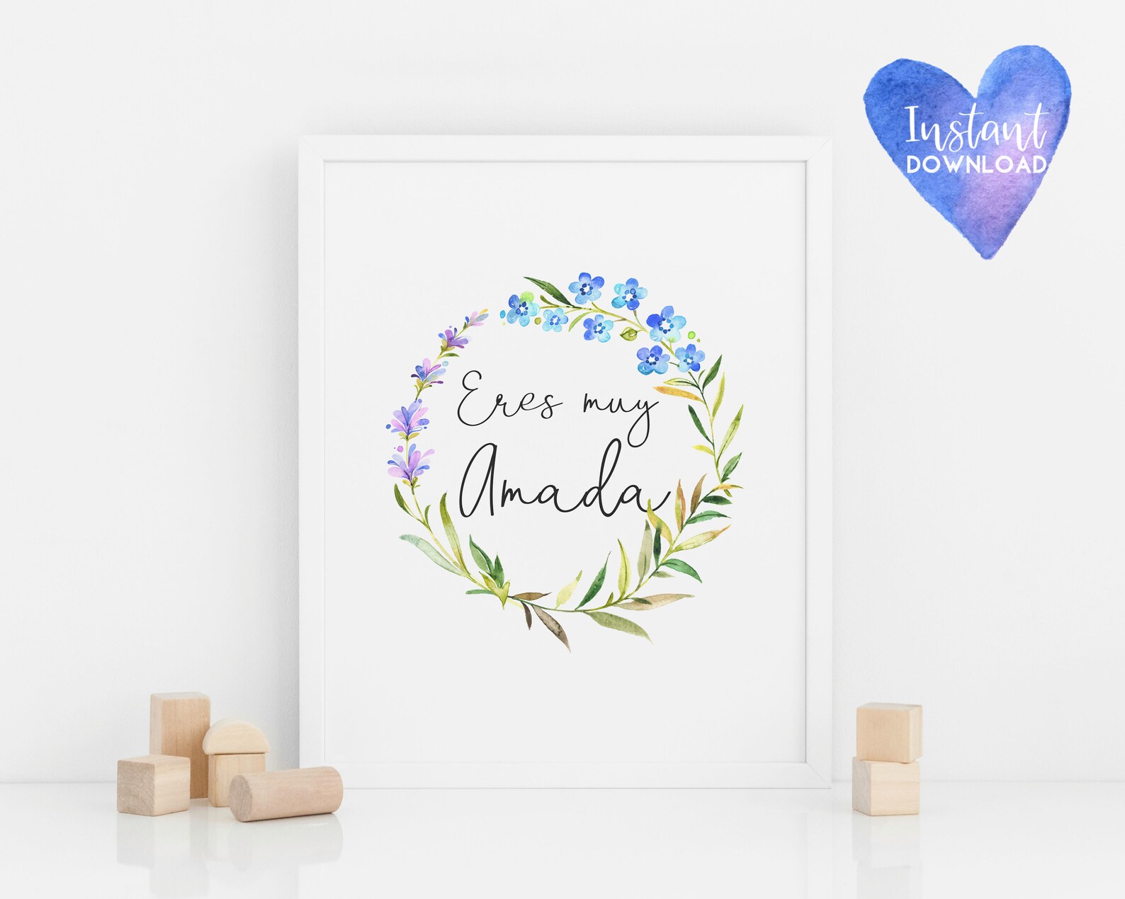 You Are so Loved Quote in Spanish, Eres Muy Amada Girl Bedroom Decor ...