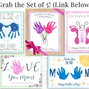 Grandma Gift Mothers Day, Handprint Flowers Kids Printable ...