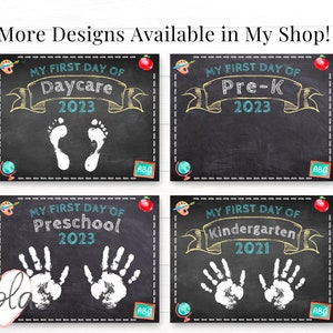 First Day of Pre K Sign, Last Day of Pre-k, Back to School Sign ...