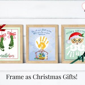 Christmas Handprint Cards Printable Set of 5, Christmas Art Crafts for ...