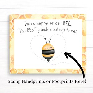 Grandparent Gifts, Personalized Handprint Gift From Toddler or Baby ...