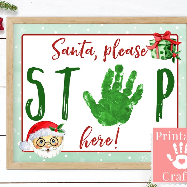 Santa Handprint - Etsy