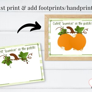 Halloween DIY Craft Printable, Cutest Bumkin in the Patch, Baby's First ...