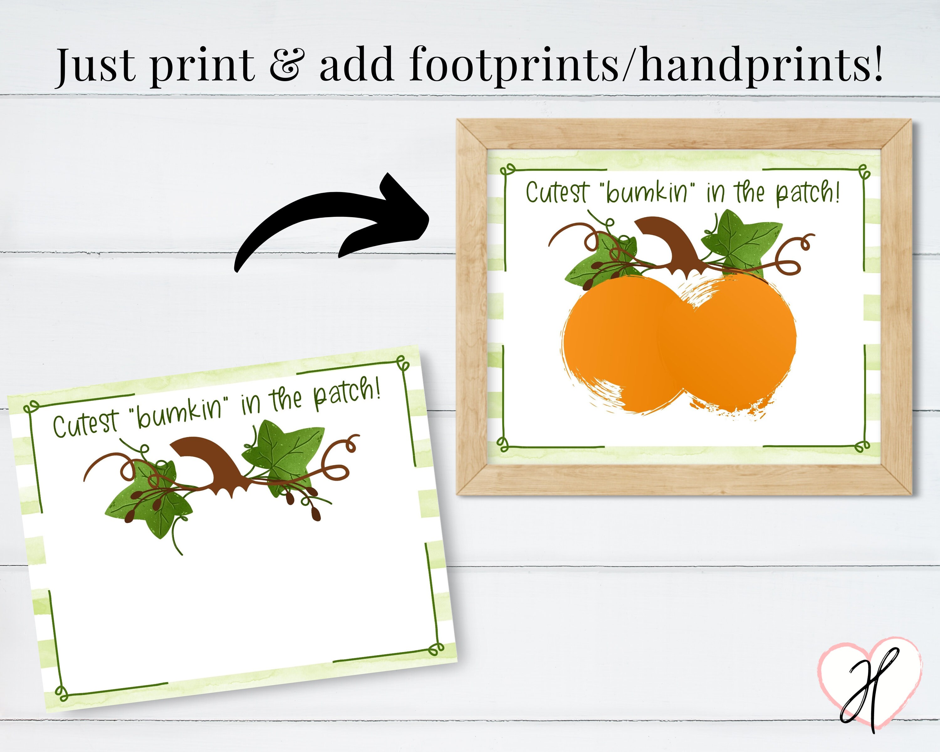 Halloween DIY Craft Printable Cutest Bumkin in the Patch - Etsy