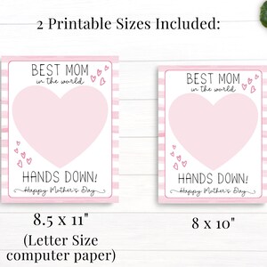 Mother’s Day Gift From Daughter, Pink DIY Handprint Card for Toddler ...