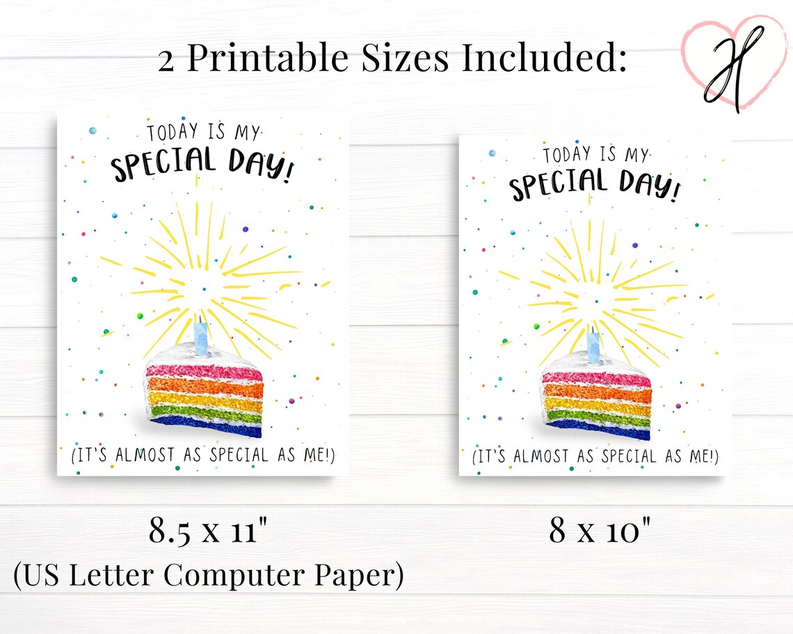 Student Birthday Card, It's My Special Birthday Craft Activity for ...