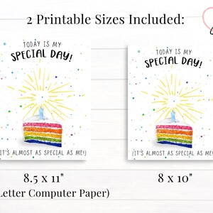 Student Birthday Card, It's My Special Birthday Craft Activity for ...