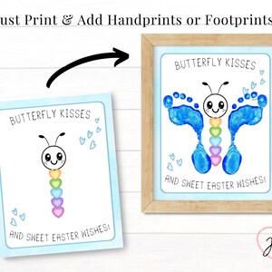 Spring and Easter Crafts for Kids, Preschool Footprint Art Template ...