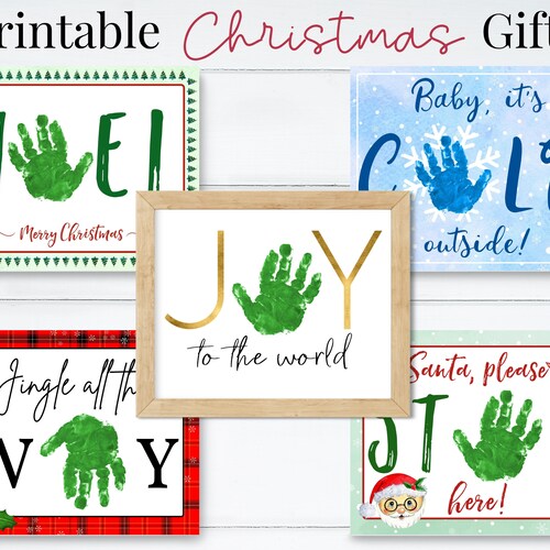 Christmas Gifts From Kids Handprint Art Holiday Crafts - Etsy