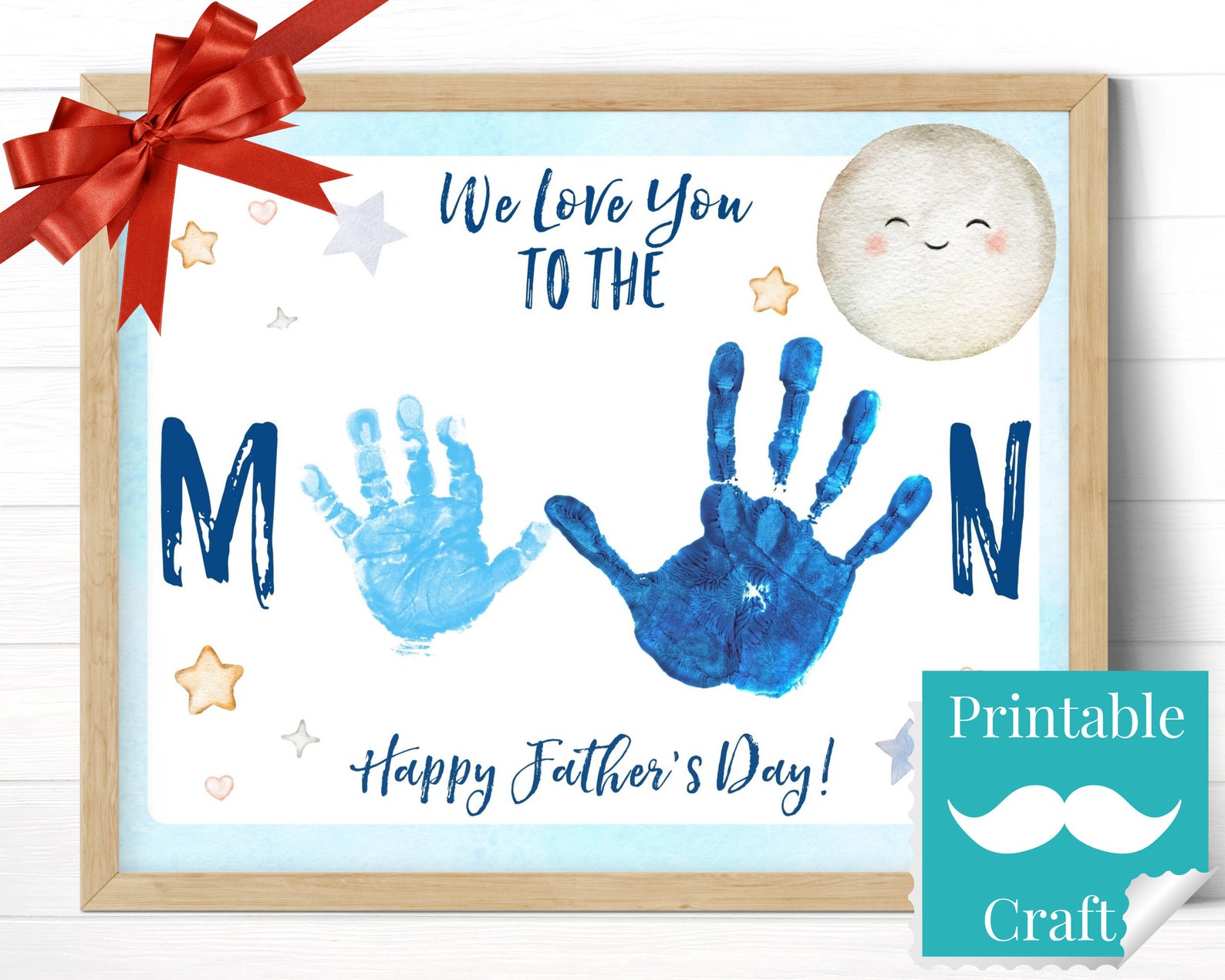 Fathers Day Gift for Dad We Love You to the Moon 2 Kids - Etsy