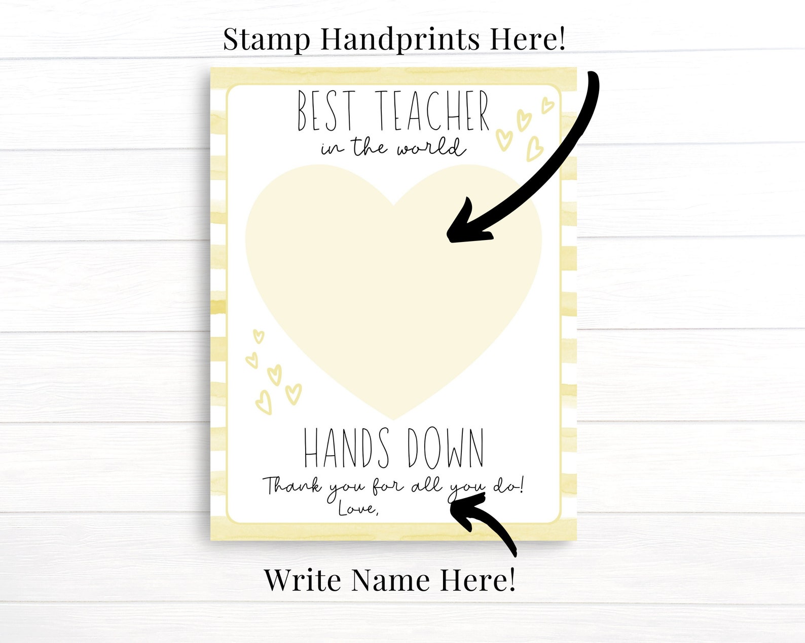 End of Year Teacher Gift Personalized Card Craft for - Etsy