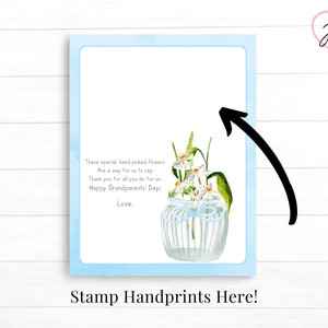 Grandparents Day Handprint Flowers, DIY Poem Card From 2 Grandkids ...